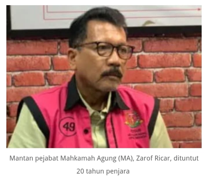 Mantan Pejabat MA Zarof Ricar Dituntut 20 Tahun Penjara, Lisa Rachmat ...